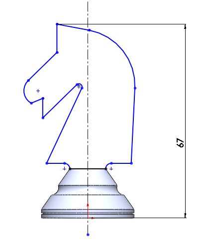 Šachy v SolidWorks: Kůň a střelec - MůjSolidworks.cz