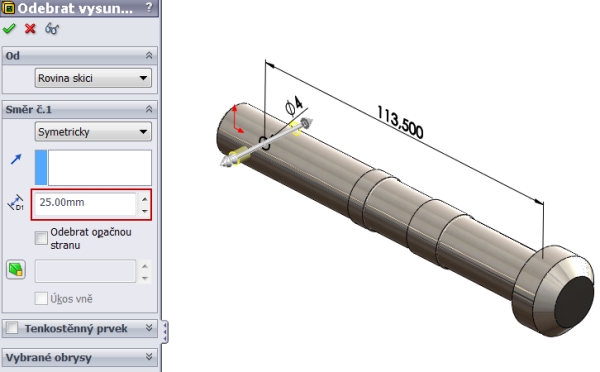 Klikový mechanizmus: Ojniční šroub a matice - MůjSolidworks.cz