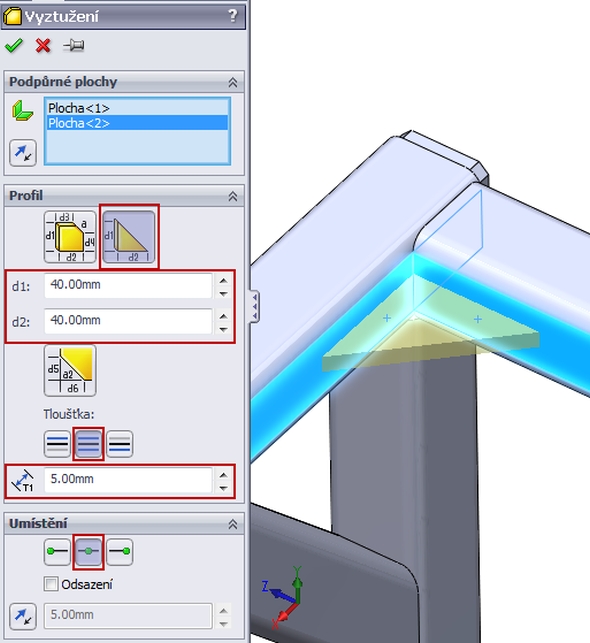 Návrh svařované konstrukce - MůjSolidworks.cz