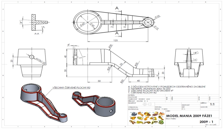 Model Mania: Zadání soutěže z roku 2009 - MůjSolidworks.cz