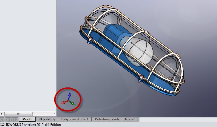 Jak zobrazit, nebo skrýt triádu - MůjSolidworks.cz