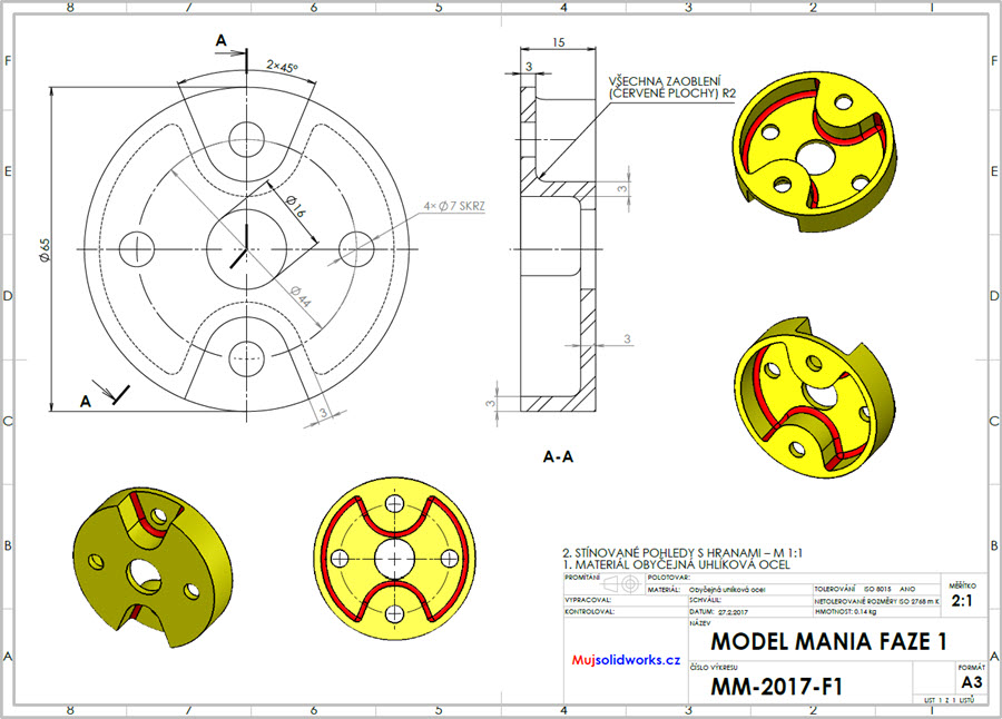 Model Mania 2017: Soutěžní zadání | MůjSolidworks.cz
