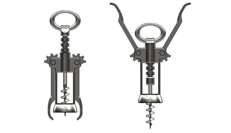 Vývrtka: Postup modelování sestavy vývrtky - MůjSolidworks.cz