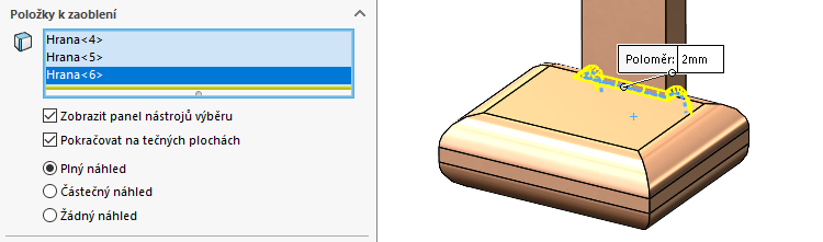SOLIDWORKS 2020: Oprava chybějících referencí pro zaoblení a zkosení ...