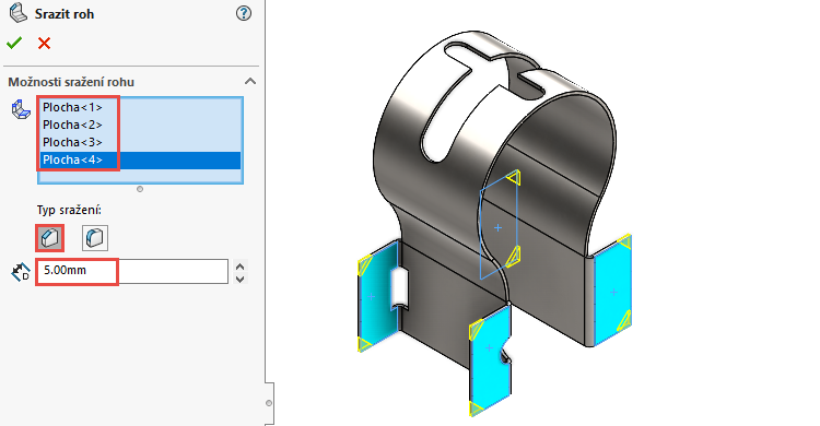 Plechové díly: Postup modelování objímky #5 | MůjSolidworks.cz